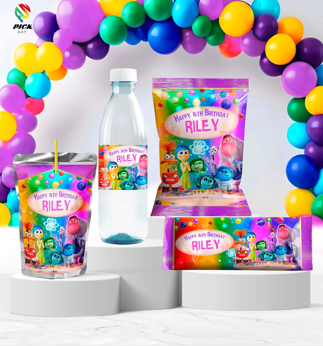 Inside Out Birthday Party Bundle, Inside Out Package, Inside Out Candy ...