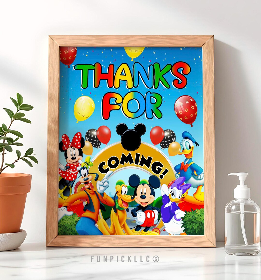 Thank You Sign for DIY, Kids Birthday Sign, 1st Birthday Theme, Kids ...