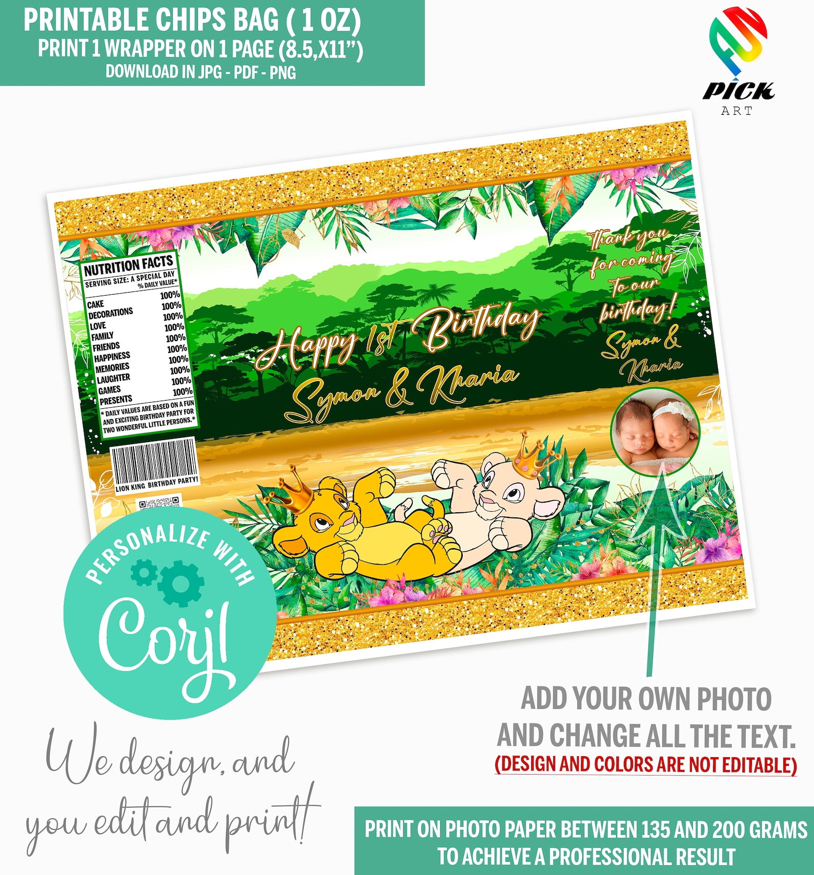 Editable Chips Bag Editable Template Editable Custom Bag - Etsy