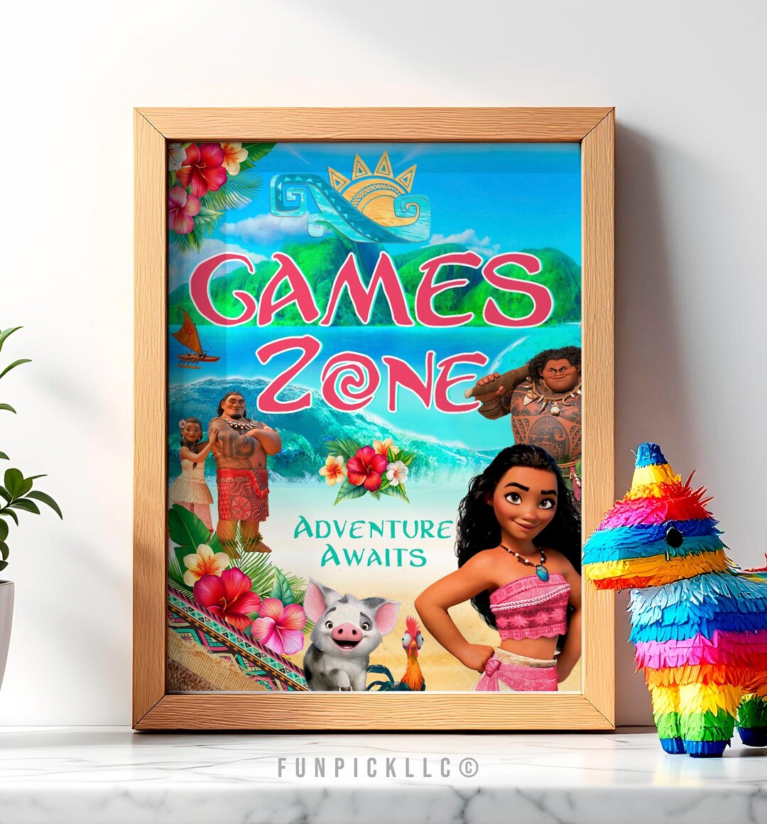 Games Sign for DIY, Kids Birthday Sign, 1st Birthday Theme, Kids Poster ...