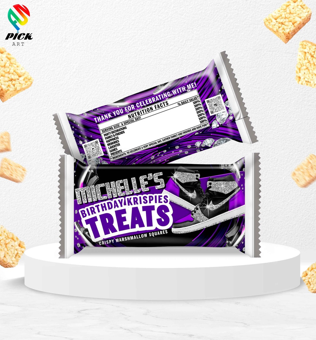 Editable Rice Krispies Wrapper, Editable Candy Wrappers, Editable Rice ...