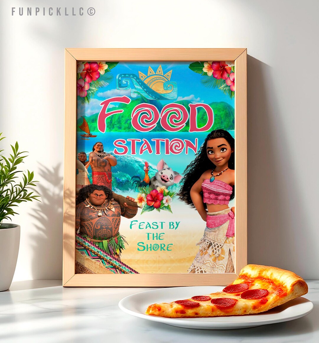 Food Sign for DIY, Kids Birthday Sign, 1st Birthday Theme, Kids Poster ...