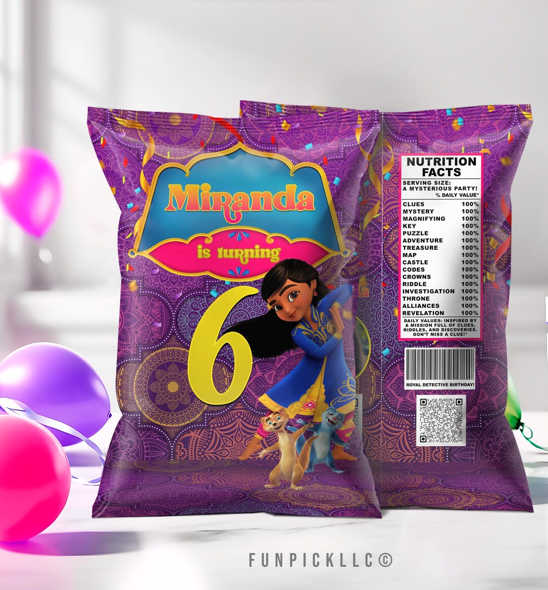 Editable Chip Bag Wrap for DIY, Editable Chip Label, Detective Theme ...