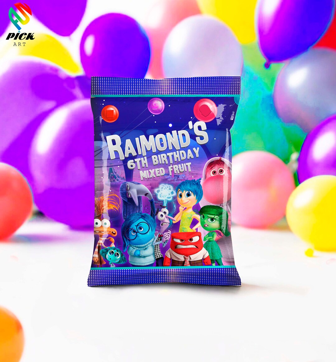 Inside Out Fruit Snack Wrapper, Inside Out Candy Wrapper, Inside Out ...