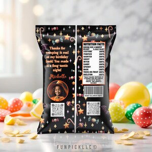 Spooky Pumpkin Chip Bag Wrapper for DIY, Cute Pumpkin Snack Bag, Spooky ...