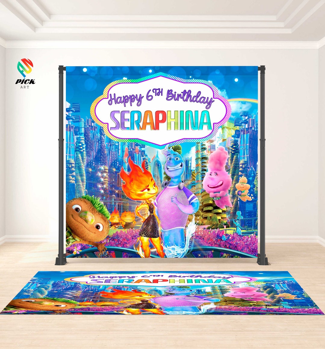 Editable Kids Birthday Backdrop Fun Birthday Banner Custom Photo ...