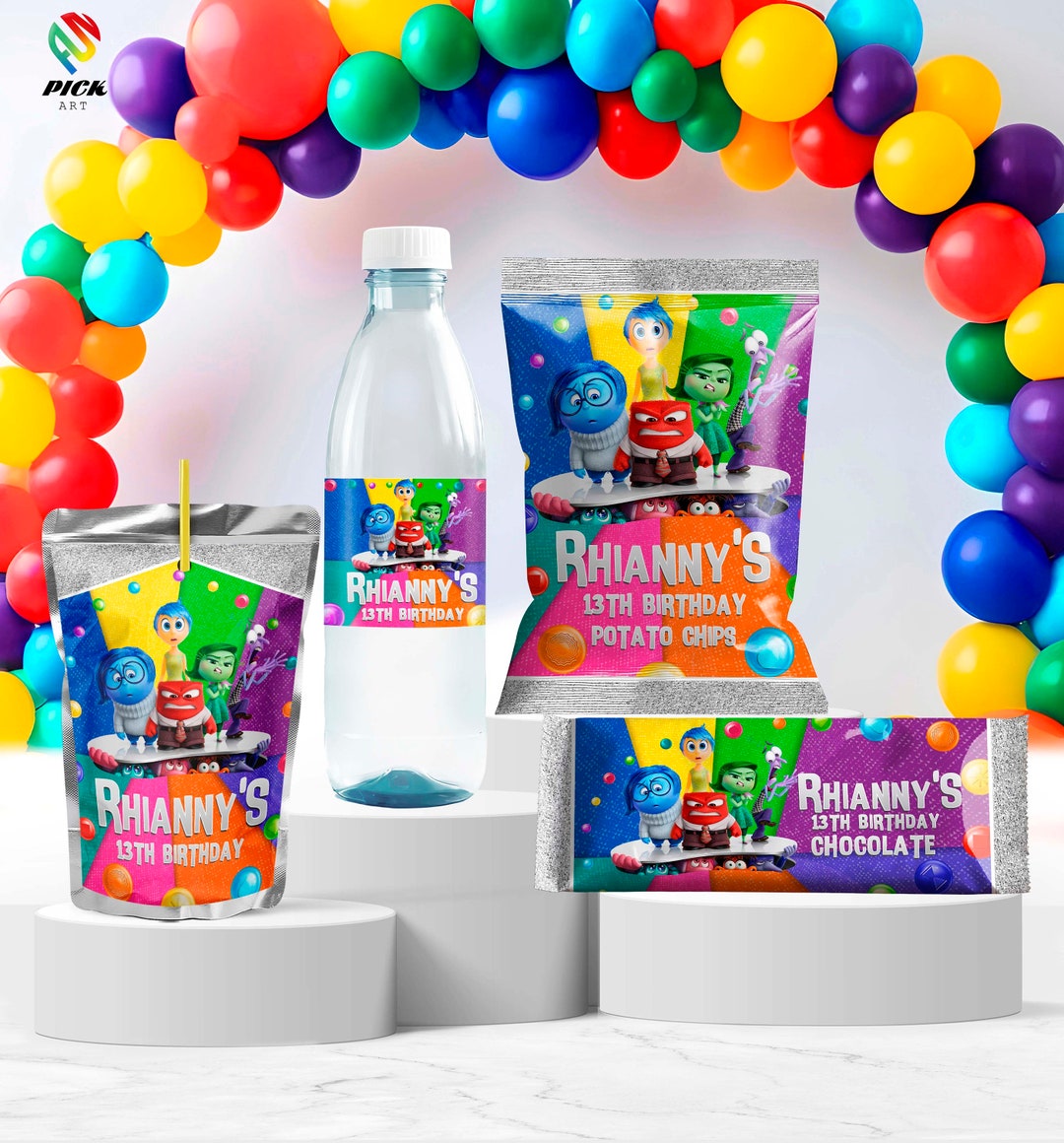 Inside Out Birthday Party Bundle, Inside Out Package, Inside Out Candy ...