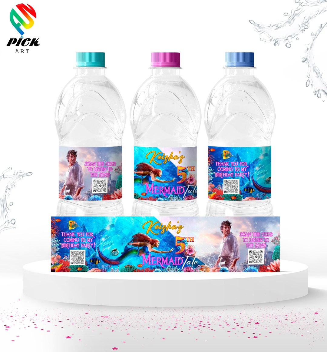 Editable Water Bottle Label Birthday Drink Label Editable Juice Label ...