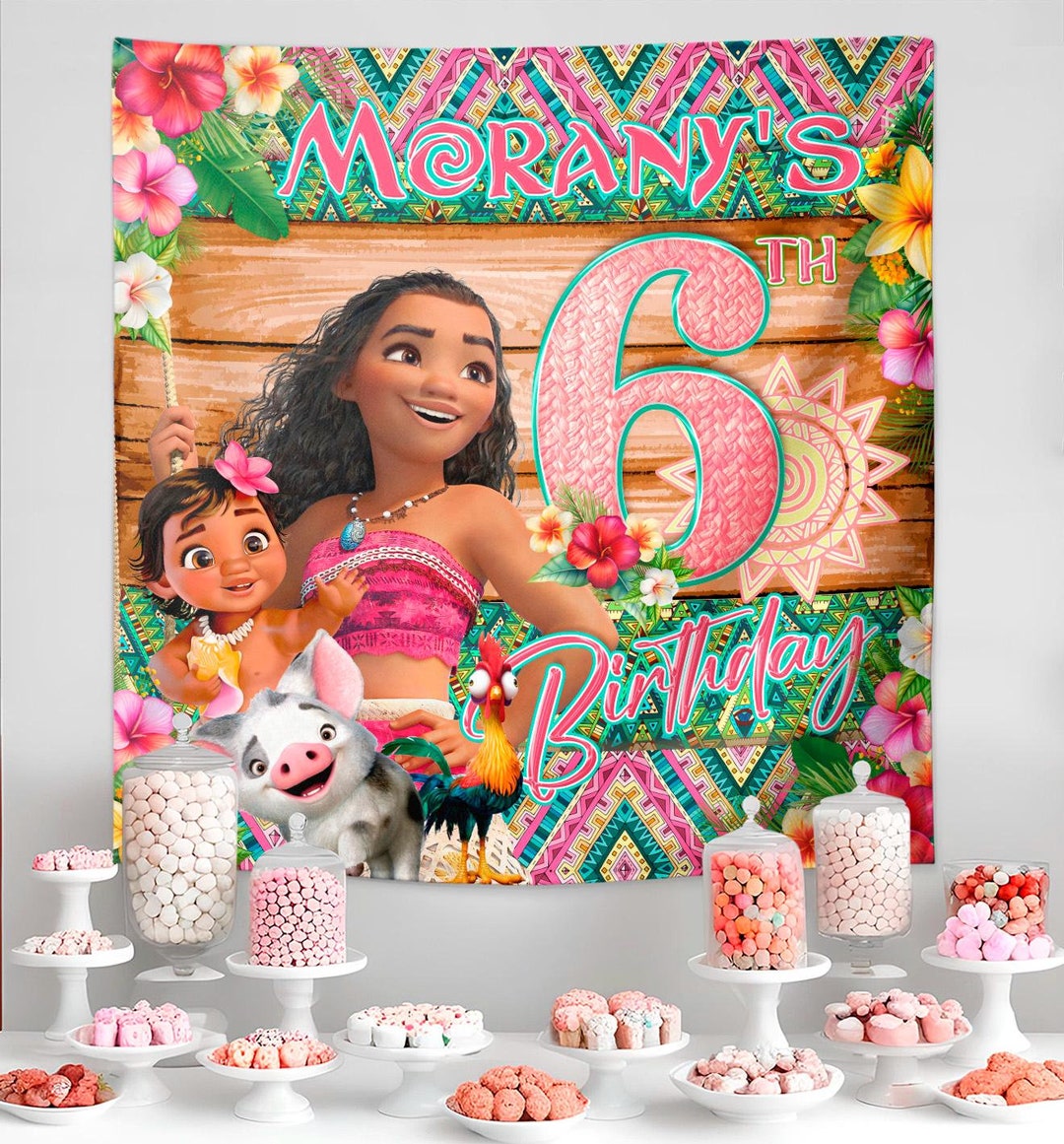 Moana Banner, Moana Backdrop, Moana Wall Decor, Moana Sign, Moana ...