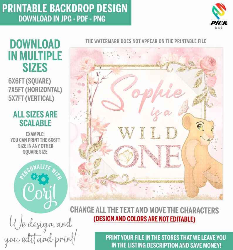 Editable Backdrop Birthday Banner Kids Party Backdrop - Etsy