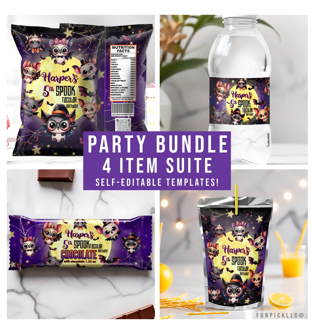 Cute Bats Bundle for DIY, Halloween Kit, Cute Bats Package, Bat Wings ...