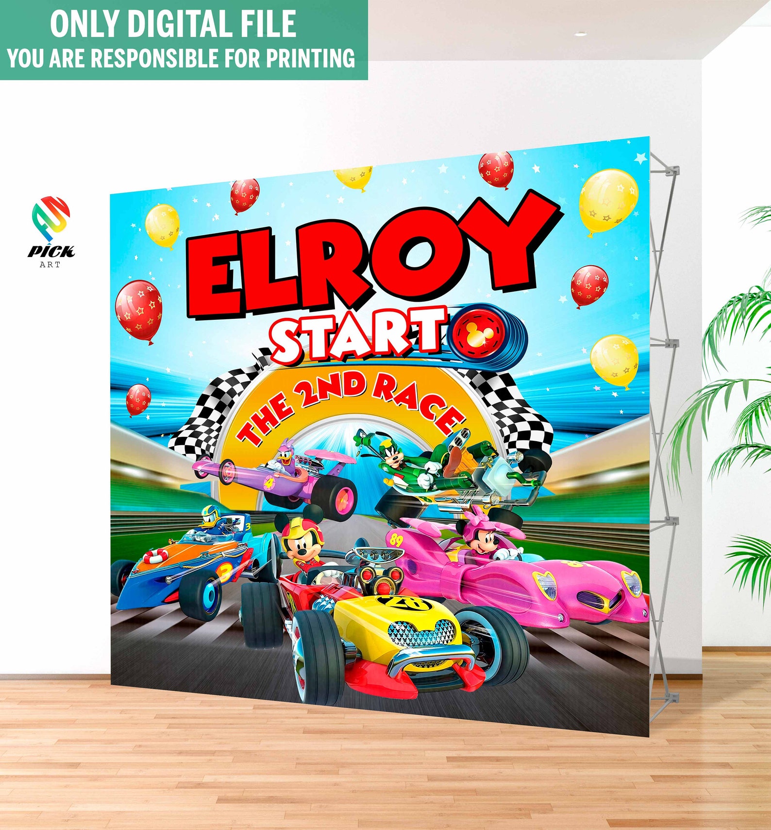 Editable Backdrop, Editable Birthday Banner, Kids Party Backdrop, Kids ...