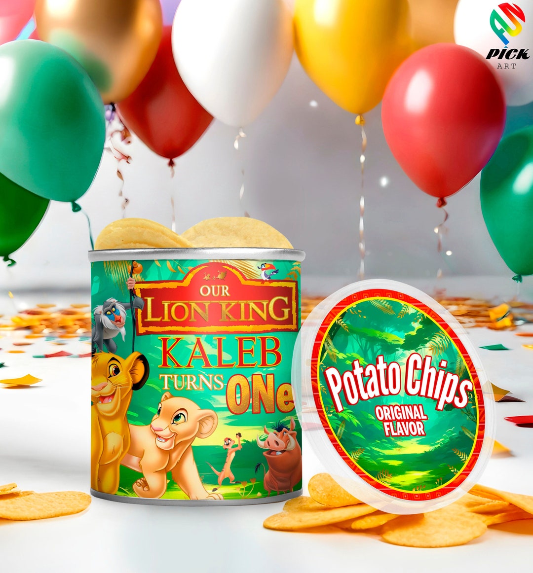 Baby Lion Potato Chip Label Little Lion Potatoes Can Wrapper Lion Chips ...