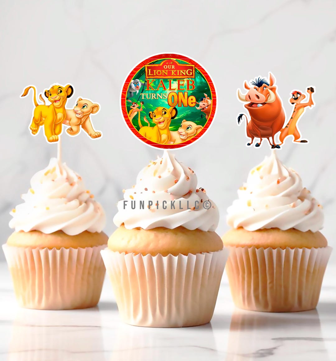 Lion King Cupcake Toppers for DIY, Baby Lion Personalized Cupcakes ...