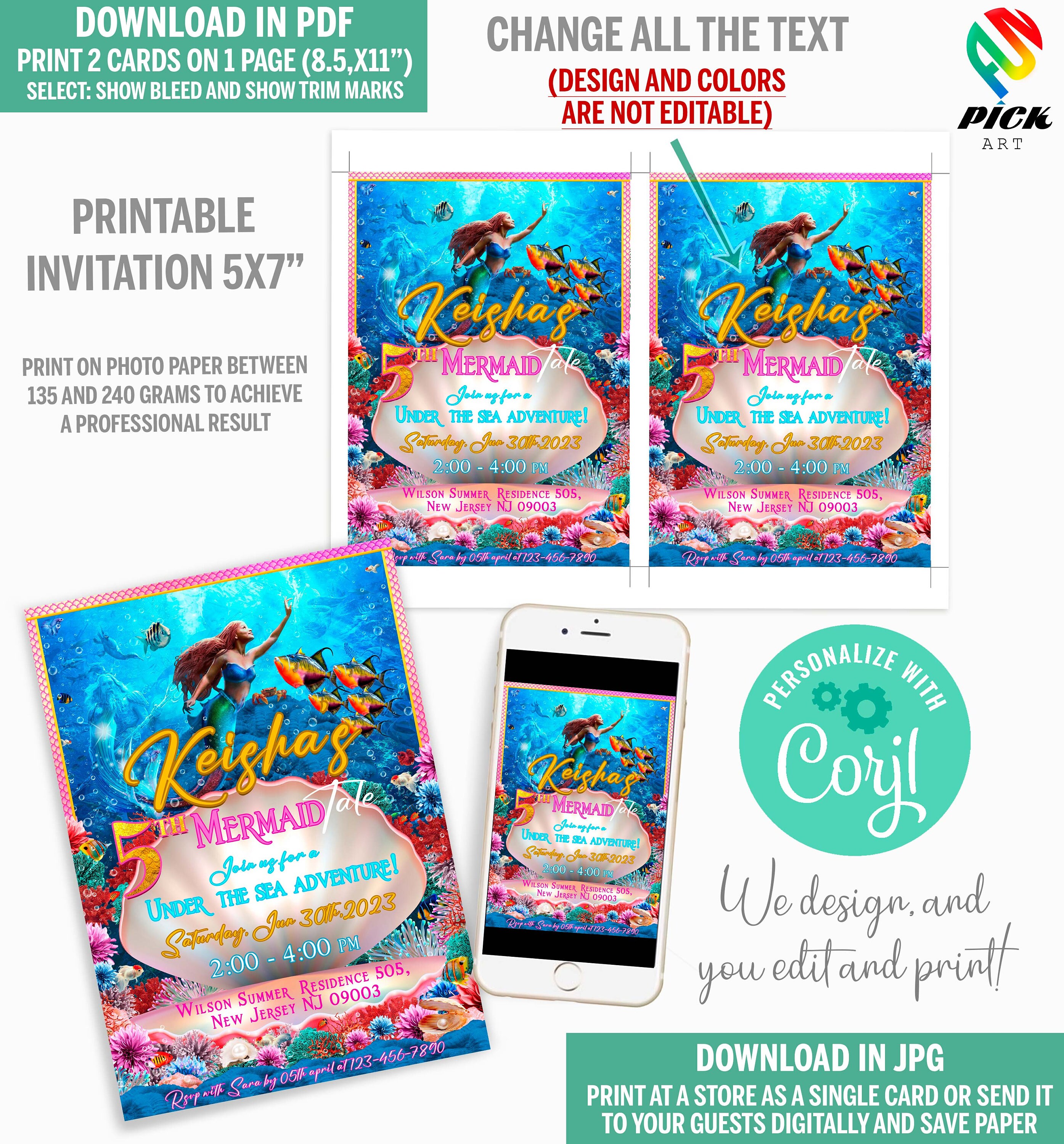 Editable Party Invitation Birthday Digital Invitation - Etsy