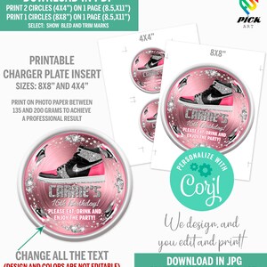 Editable Charger Plate Insert, Editable Charger Plate Template ...