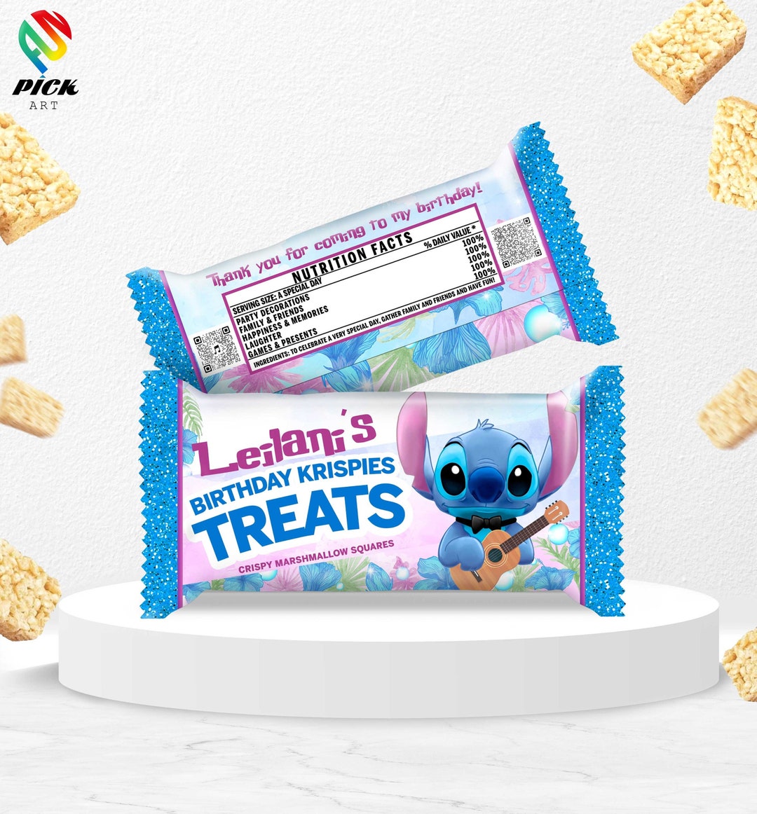 Hawaiian Rice Krispies Wrapper Luau Candy Wrappers Tropical Rice ...