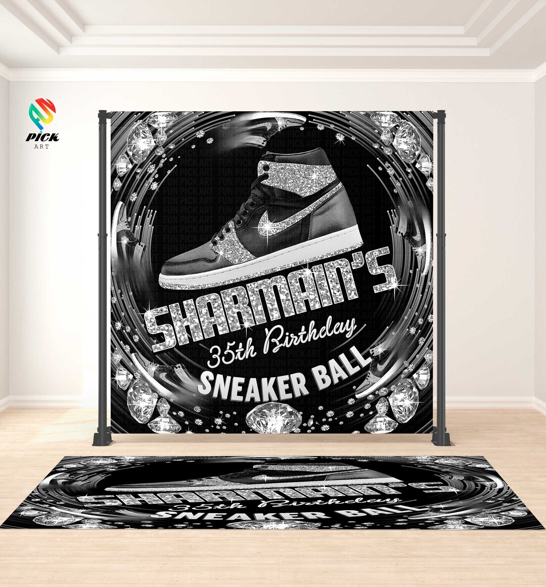 Editable Backdrop, Editable Banner, Red and Silver Party Backdrop ...