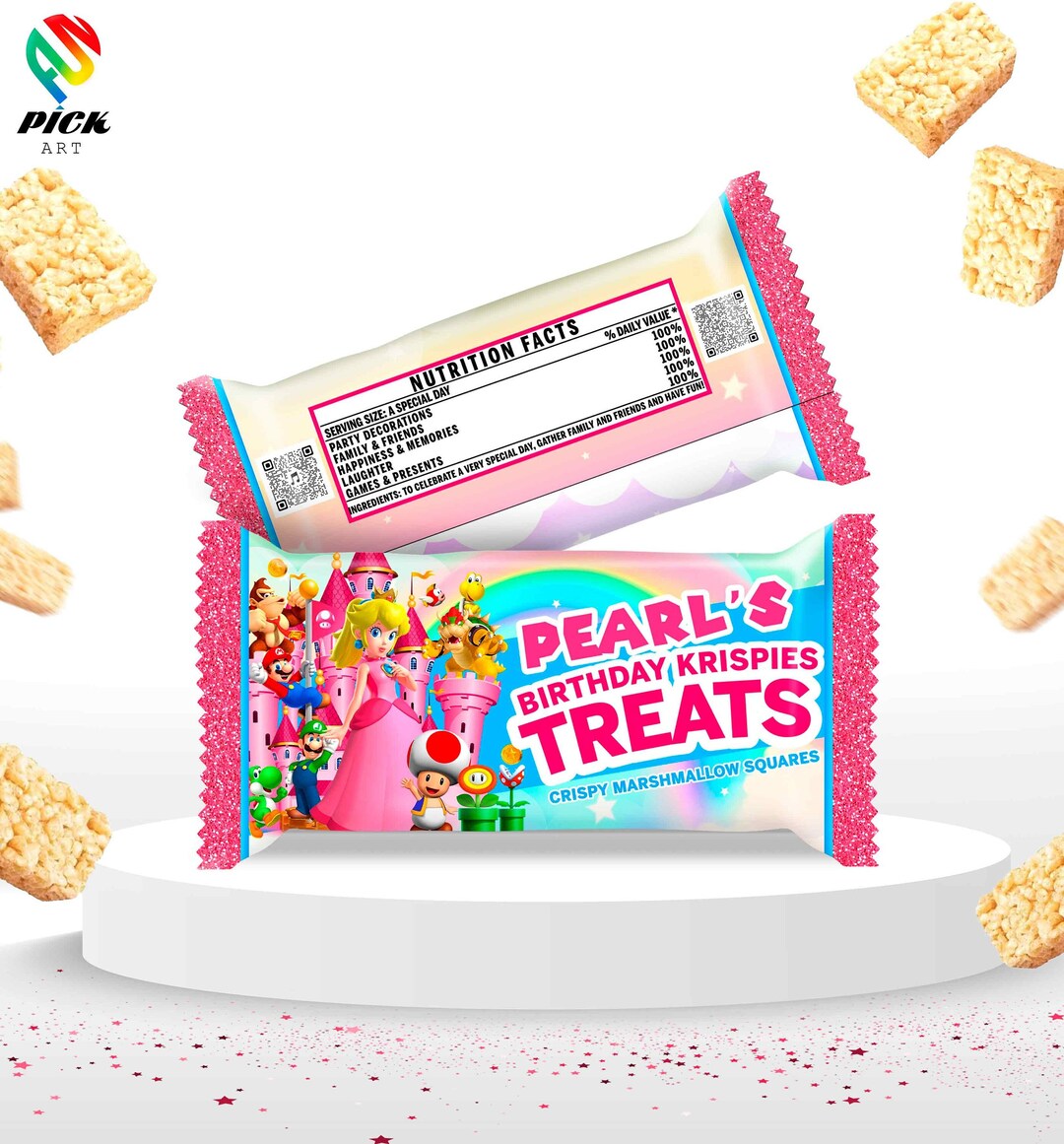 Editable Rice Krispies Wrapper Birthday Candy Wrappers Editable Rice ...
