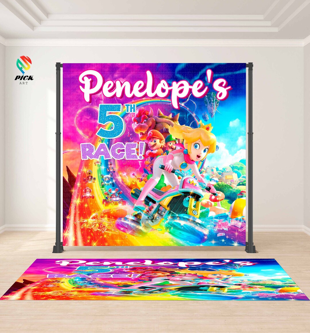 Editable Backdrop Birthday Banner Princess Party Backdrop Princess ...