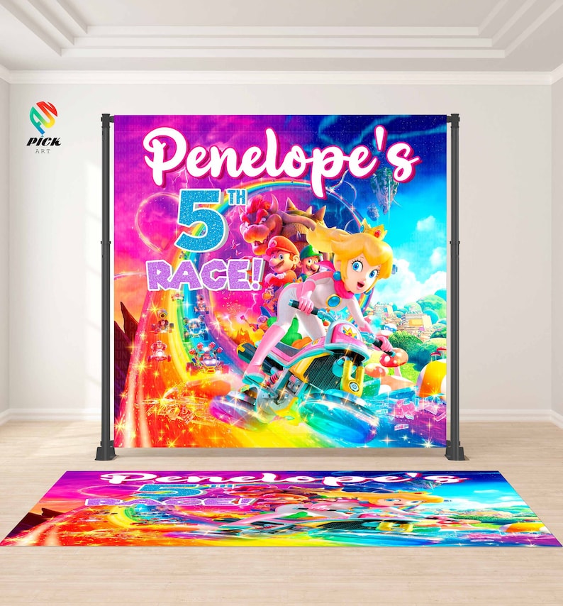 Editable Backdrop Birthday Banner Princess Party Backdrop - Etsy