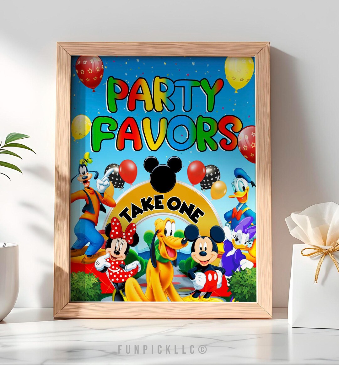 Favors Sign for DIY, Kids Birthday Sign, 1st Birthday Theme, Kids ...