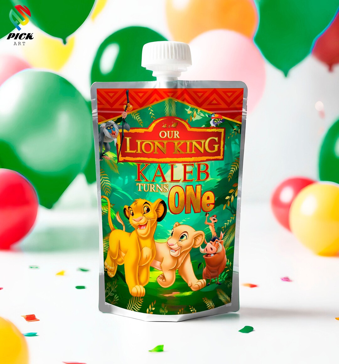 Baby Lion Juice Pouch Label Little Lion Juice Bag Label Lion Drink ...