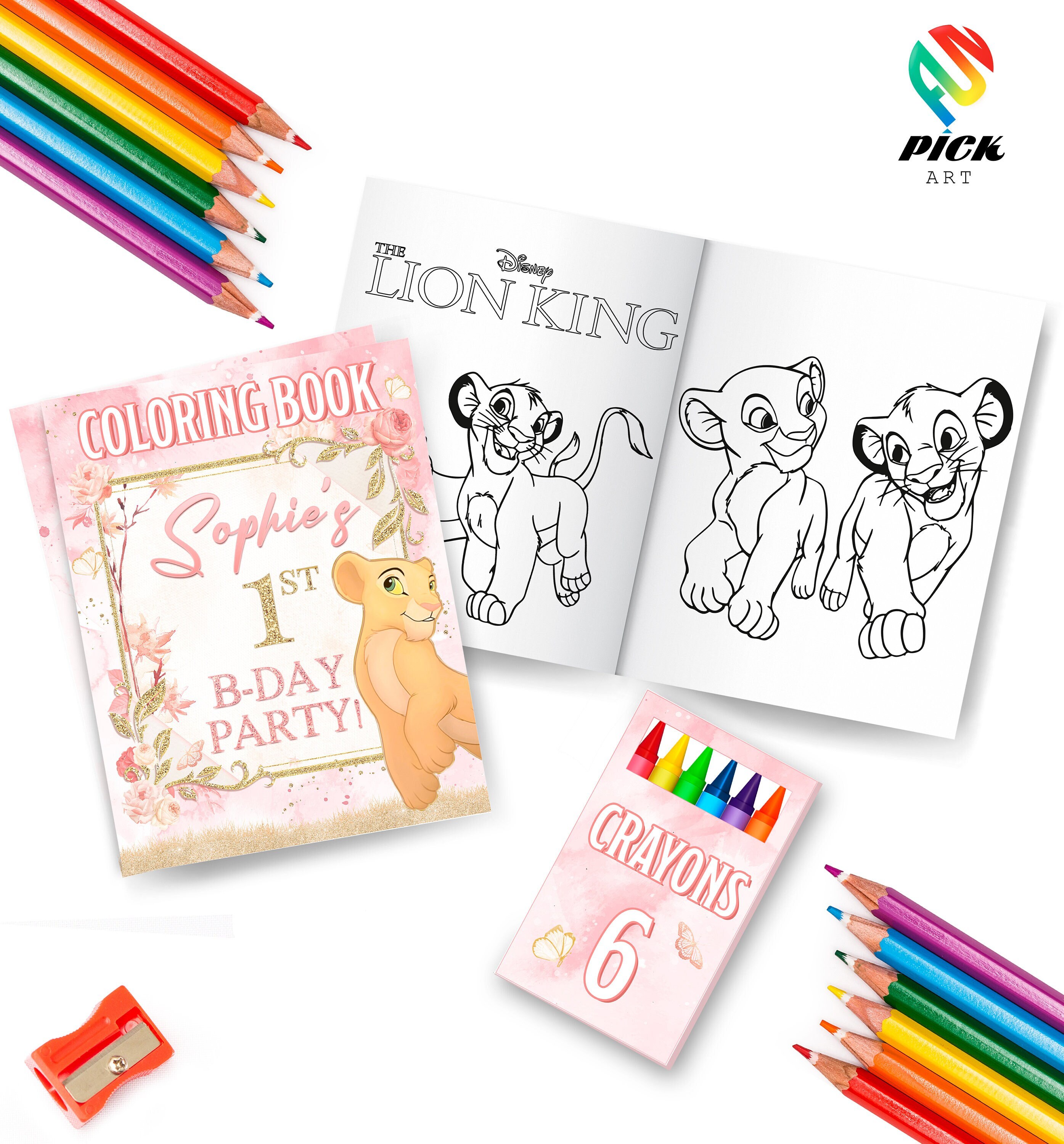 Editable Mini Coloring Book Birthday Coloring Pages Kids - Etsy