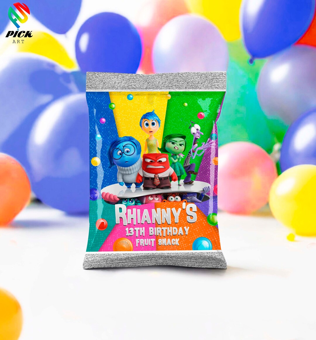 Inside Out Fruit Snack Wrapper, Inside Out Candy Wrapper, Inside Out ...