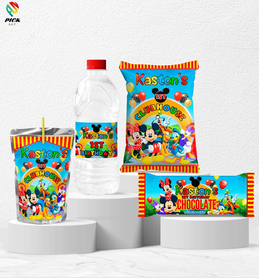 Theme Park Party Bundle Amusement Park Chips Bag Kids Bottle Label ...