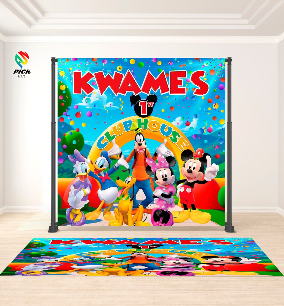 Editable Backdrop, Editable Birthday Banner, Custom Photo Backdrop ...