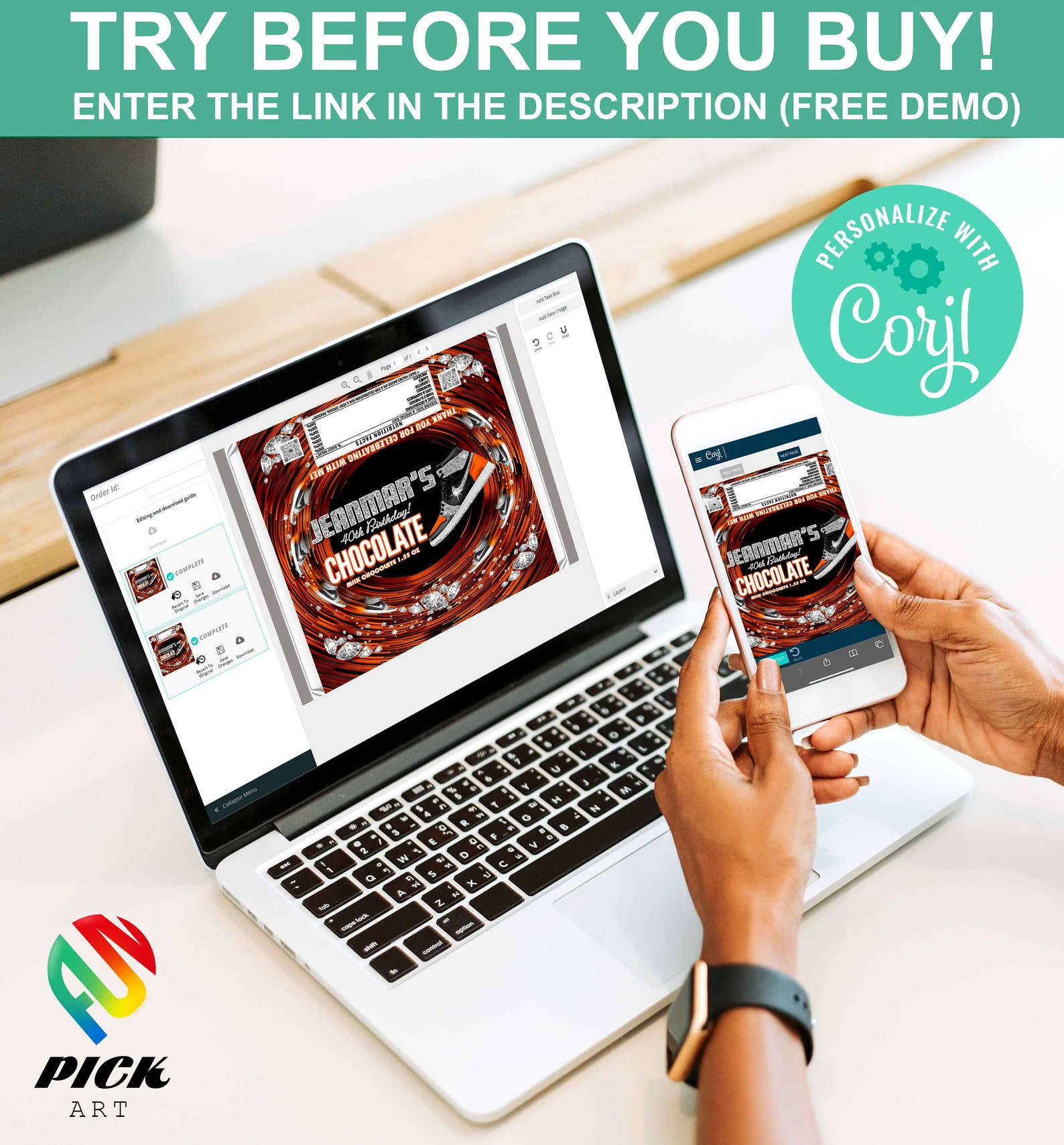 Editable Candy Wrapper, Editable Chocolate Bar, Editable Wrapper ...