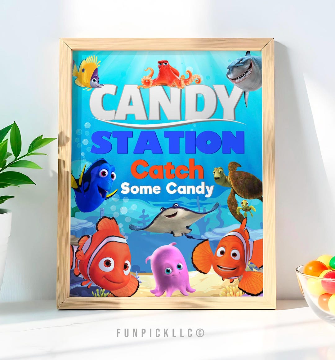 Sweets Sign for DIY, Kids Birthday Sign, Under the Sea Theme, Kids ...