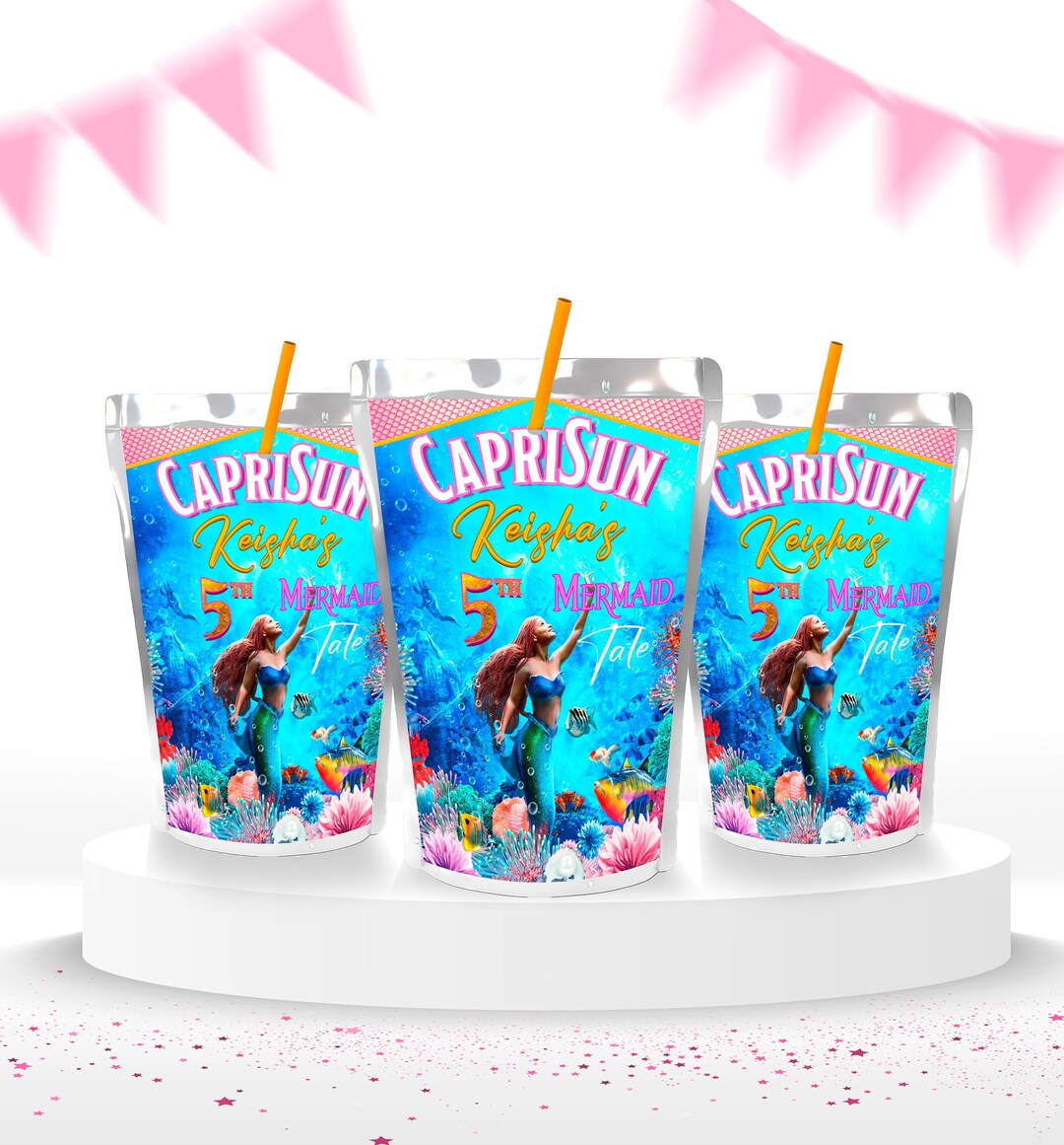 Editable Caprisun Label Birthday Juice Label Editable Pouch Label ...