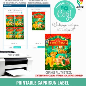 Baby Lion Juice Pouch Label Little Lion Juice Bag Label Lion Drink ...