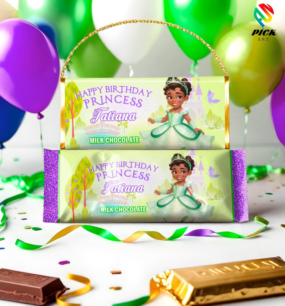 Princess Candy Wrappers Little Princess Chocolate Bar Afroamerican ...