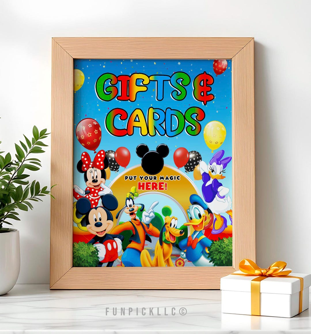 Gifts Sign for DIY, Kids Birthday Sign, 1st Birthday Theme, Kids Poster ...