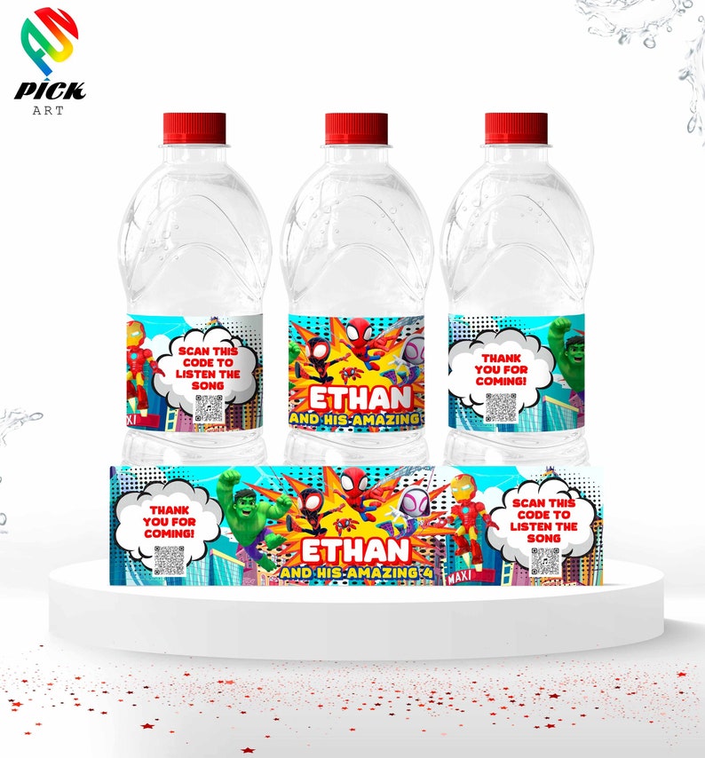 Editable Water Bottle Labels Birthday Drink Labels Editable Juice ...