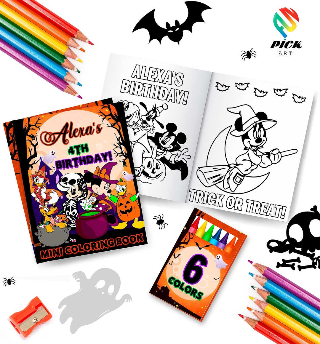 Halloween Mini Coloring Book, Halloween Coloring Pages, Halloween ...