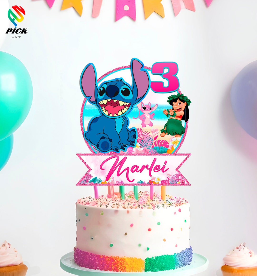 Hawaiian Cake Topper Tropical Custom 3D Cake Topper Aloha Cake ...