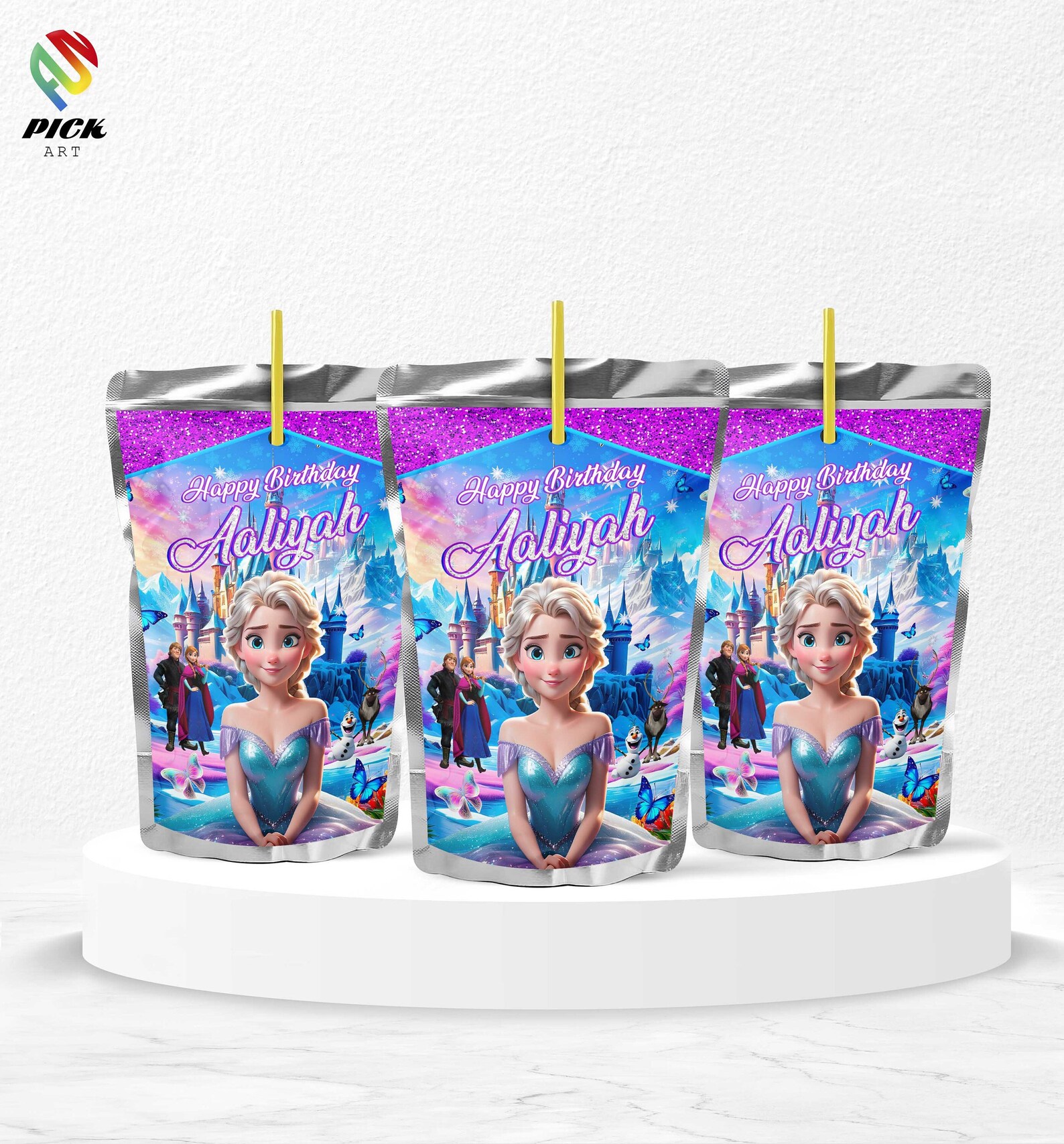 Capri Sun Label Snowflake Juice Pouch Labels Winter Drink Label Cozy ...