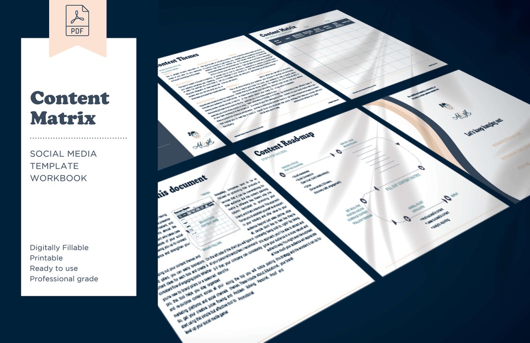 Marketing Content Matrix Worksheet Template - Etsy