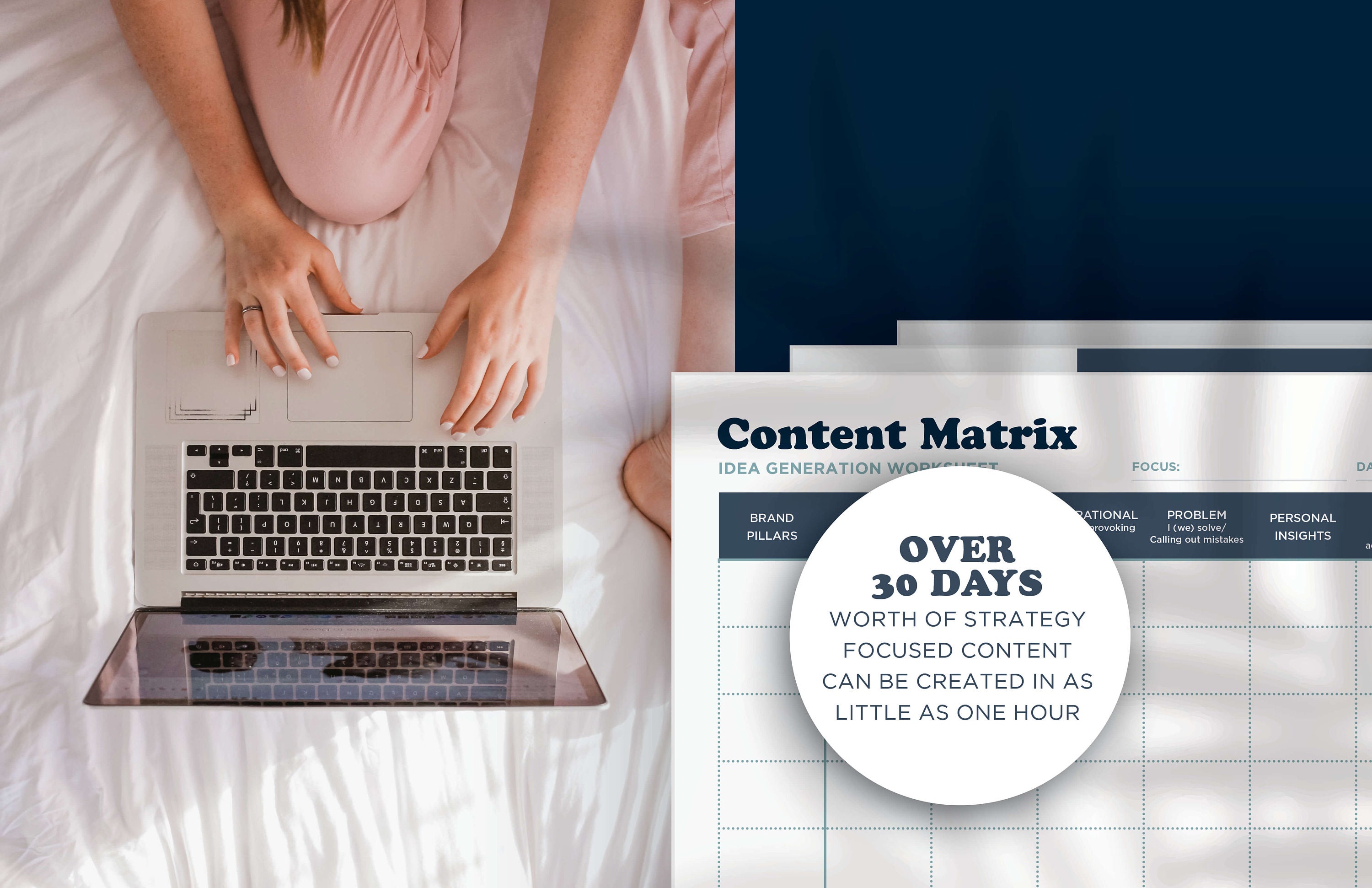 Marketing Content Matrix Worksheet Template - Etsy