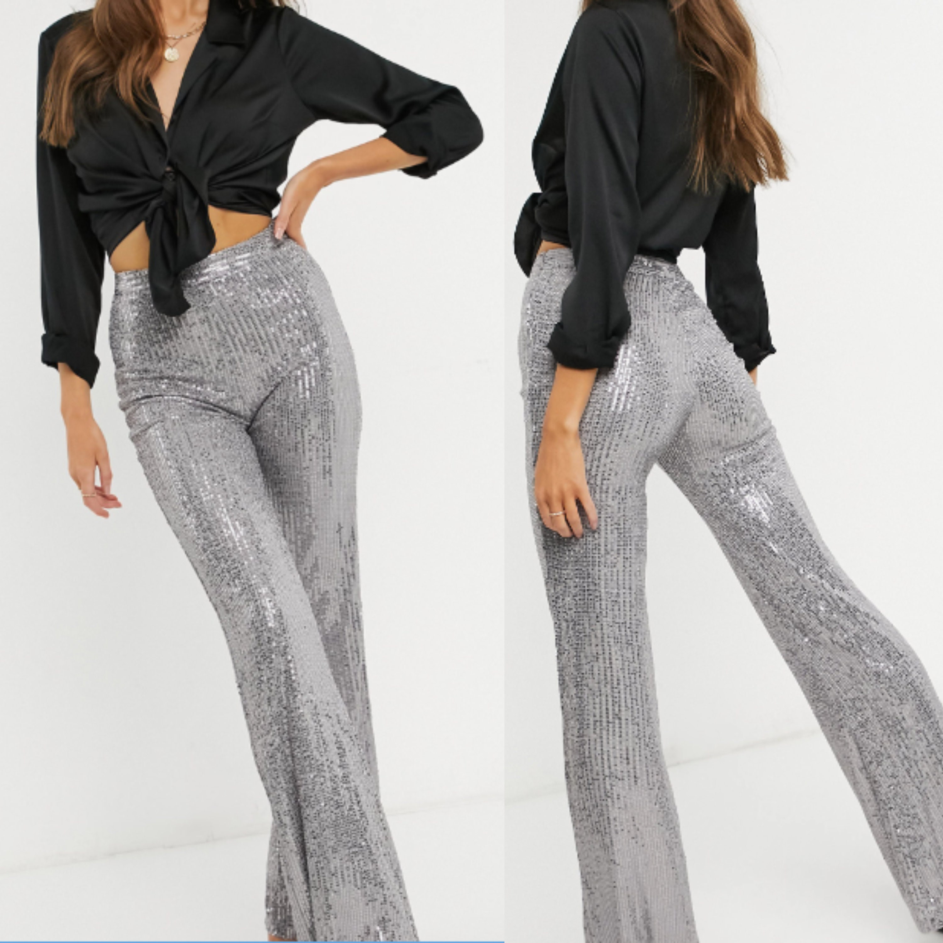 Sequin Flare Pants Custom Sequin Pants Custom Glitter Pants - Etsy