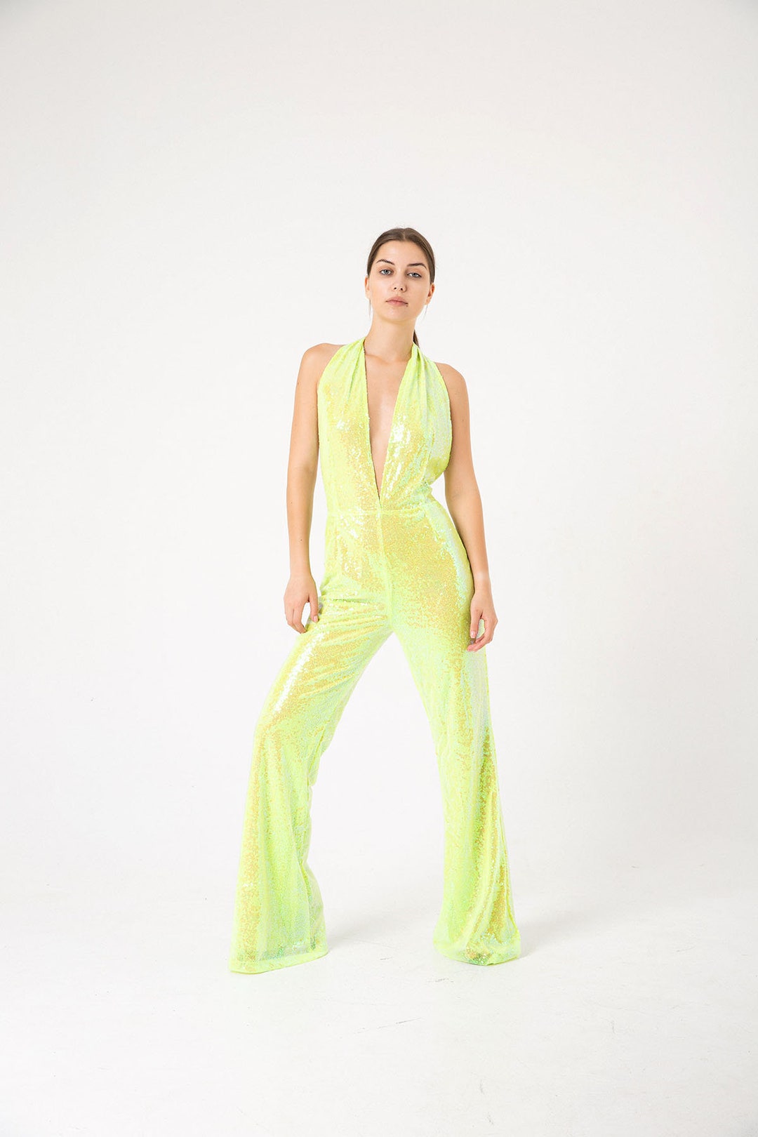 Jumpsuit, Iridescent Sequin Jumpsuit, Party Jumpsuit, Party Outfit ...