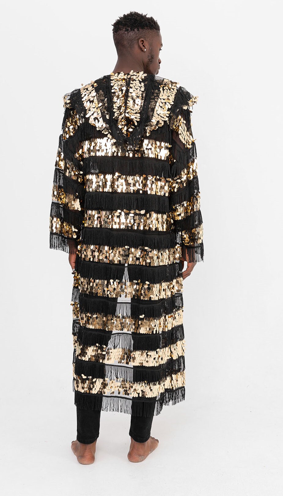 Sequin Kimono Hooded Kimono Sequin Robe Festival Kimono - Etsy