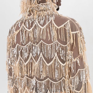 Sequin Jacket Disco Outfit Fringe Jacket Nashville - Etsy