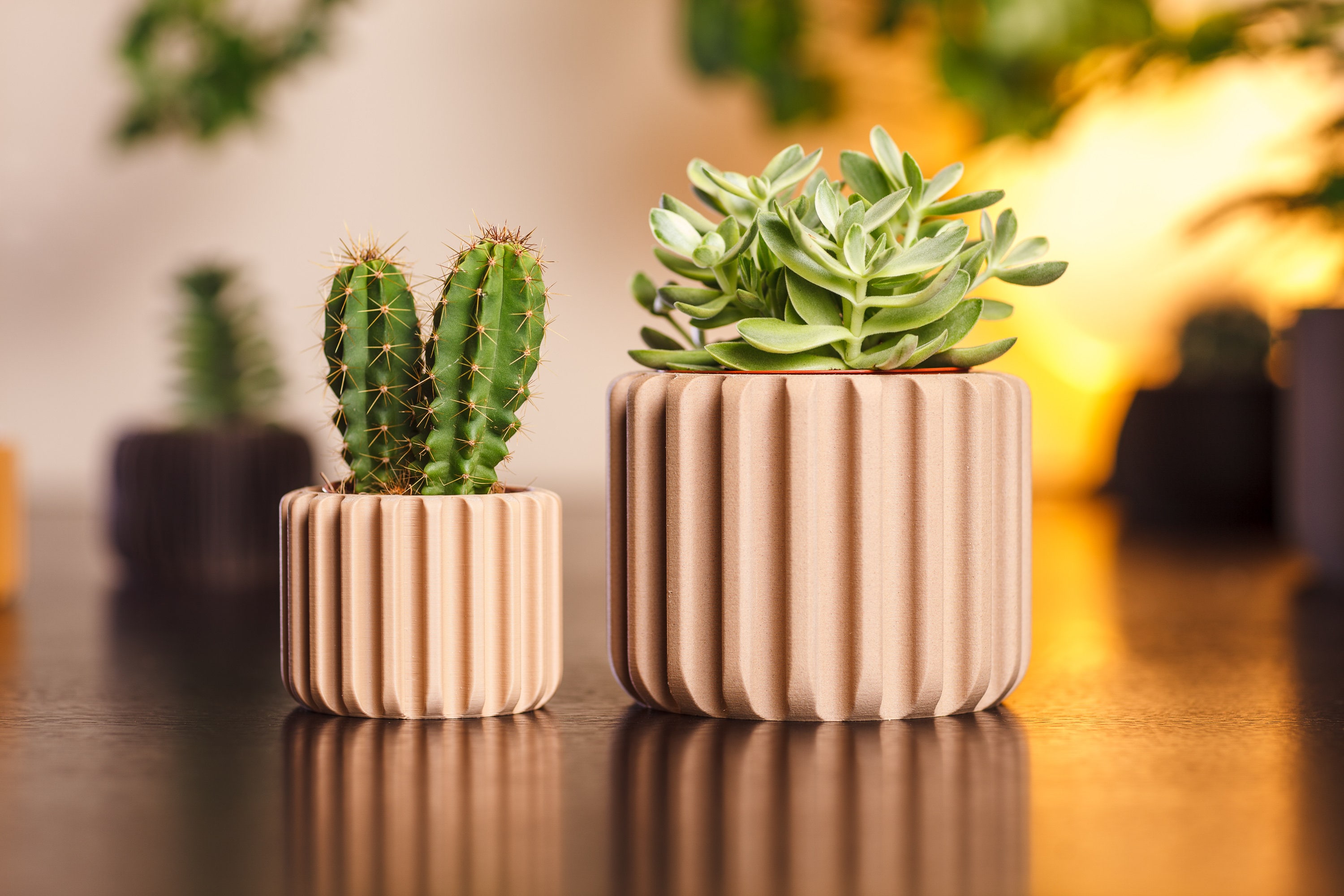 Modern Wood Planter COLUMN Minimalist Indoor Plant Pot Uniquely ...