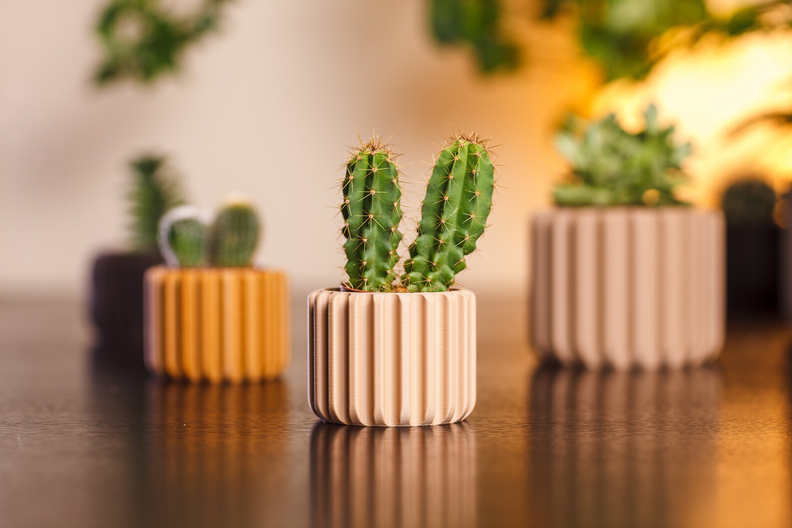 Modern Wood Planter COLUMN Minimalist Indoor Plant Pot Uniquely ...