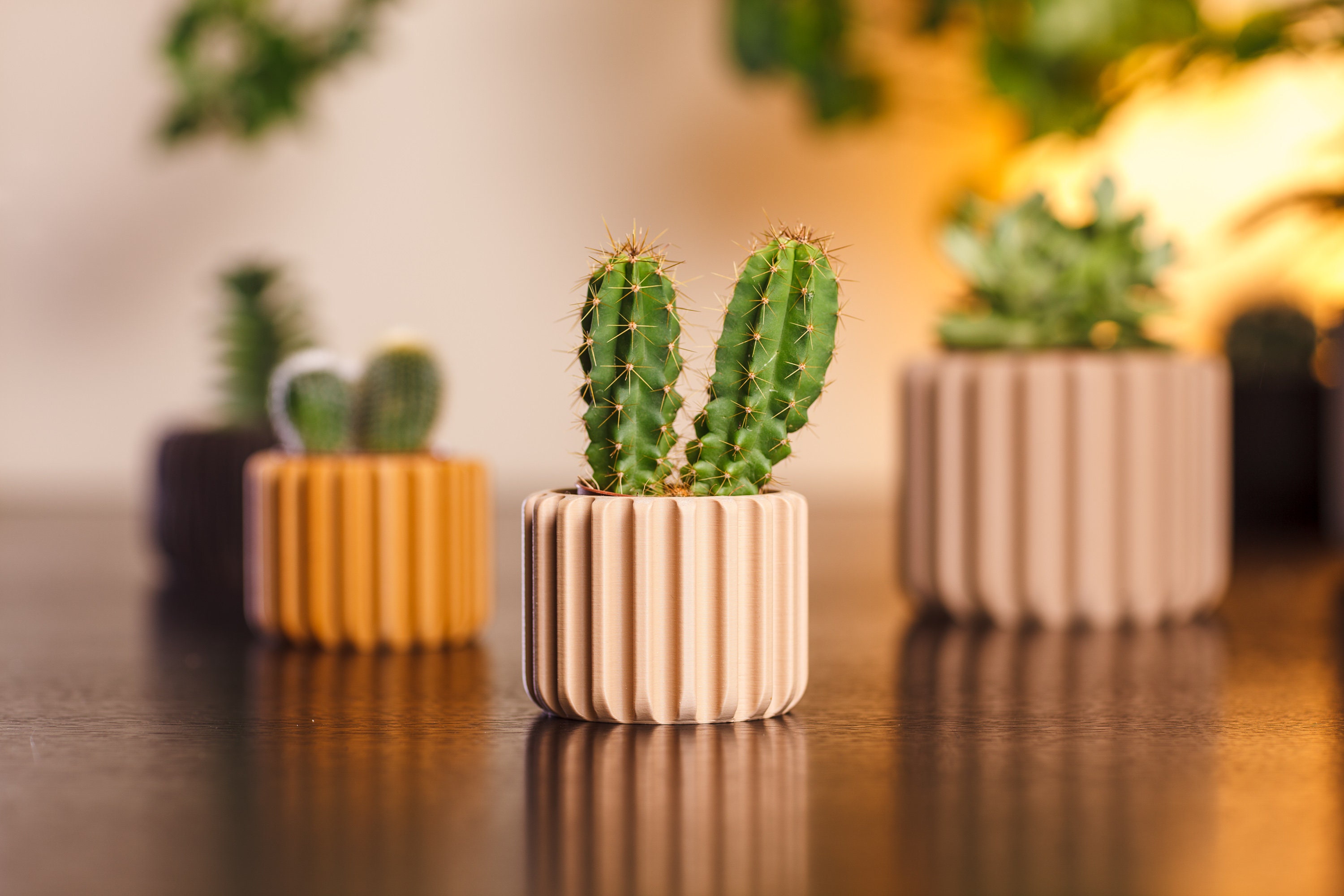 Modern Wood Planter COLUMN Minimalist Indoor Plant Pot Uniquely ...